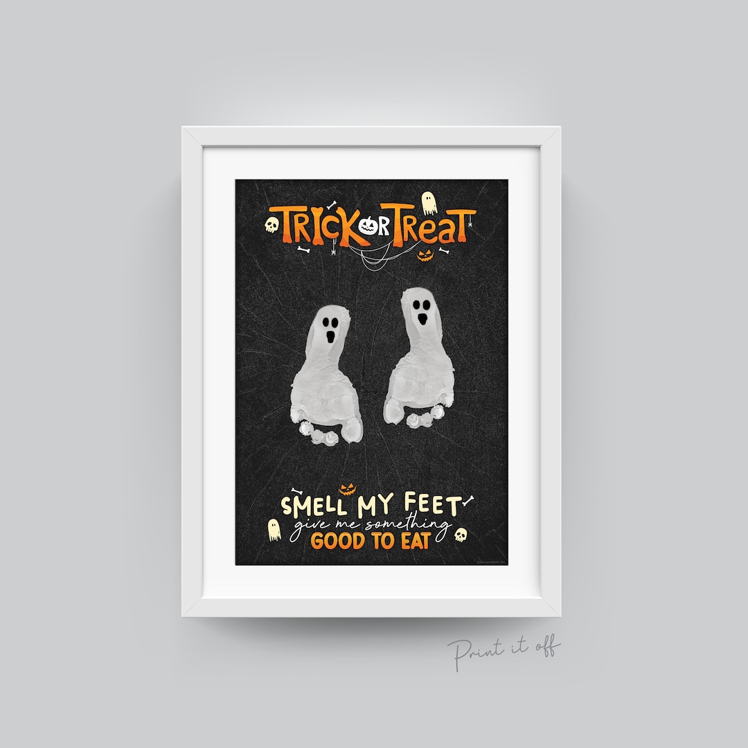 Trick or Treat Halloween Footprint Handprint Art Craft / Kids Toddler ...