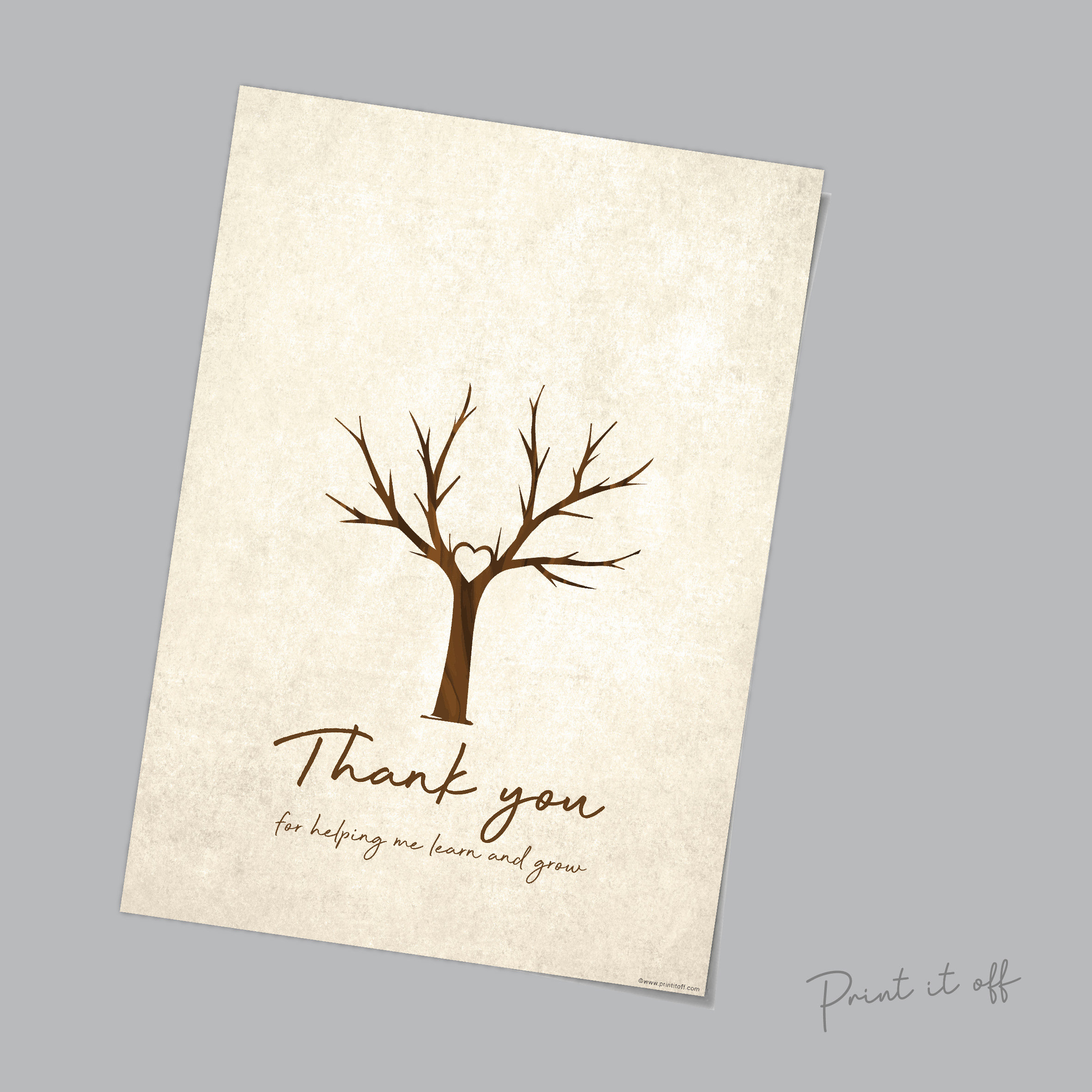 Thank You For Helping Me Learn And Grow / Handprint Art Tree / | Etsy