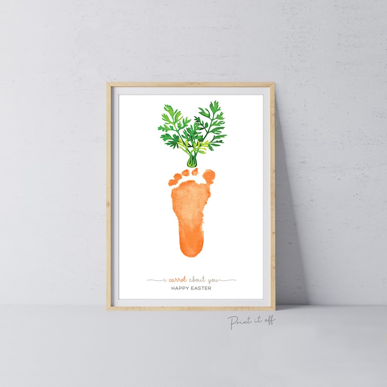 4 X Easter Handprint Footprint Craft Art PACK / Bunny Carrot - Etsy
