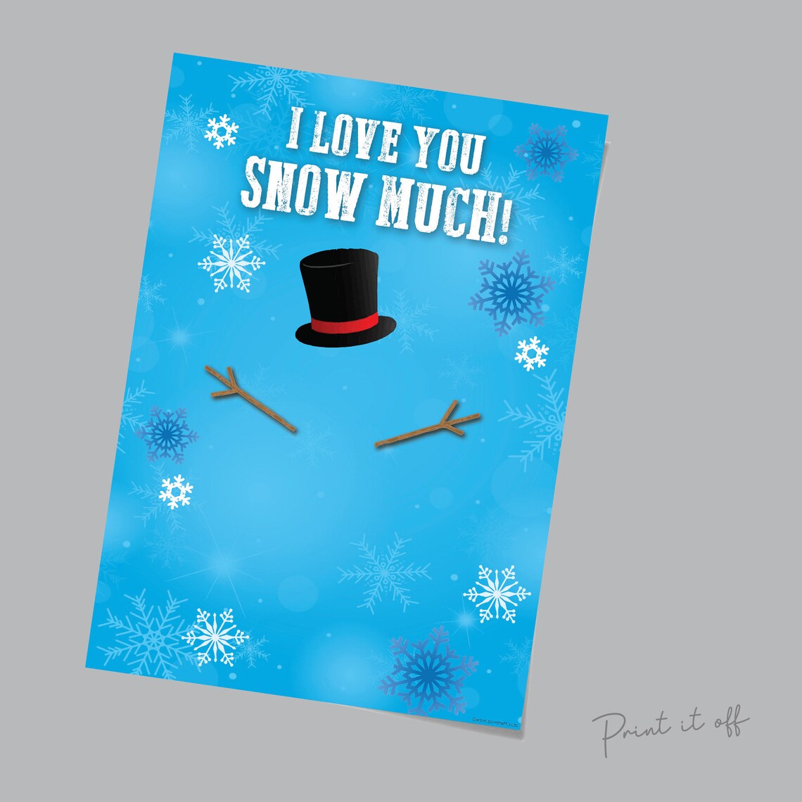 I Love You Snow Much / Snowman Footprint Handprint / Christmas - Etsy