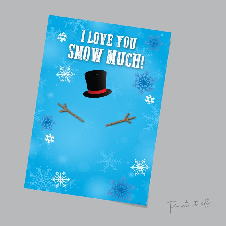 I Love You Snow Much / Snowman Footprint Handprint / Christmas Winter ...
