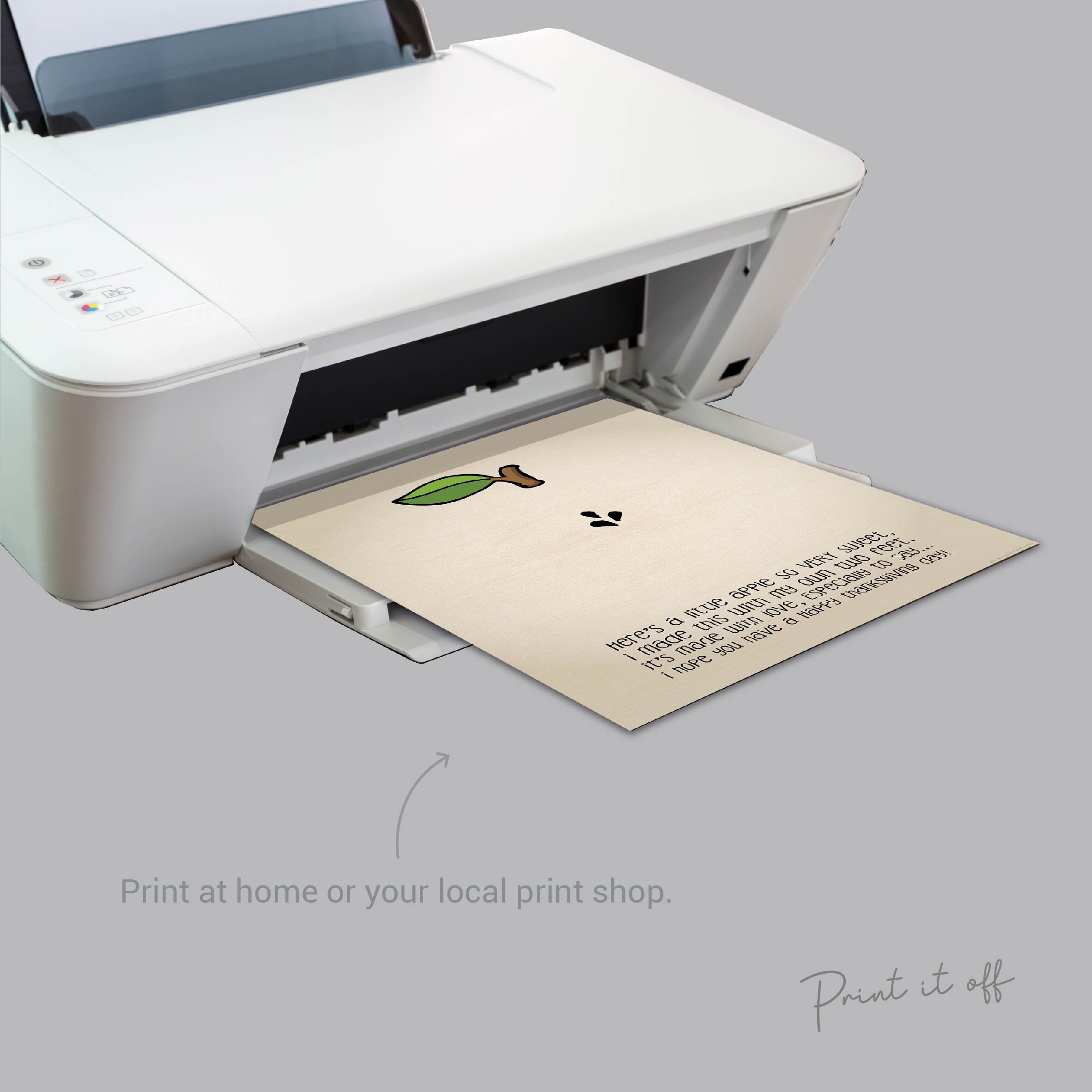 Apple / Happy Thanksgiving Fall Autumn Poem / Footprints Feet - Etsy