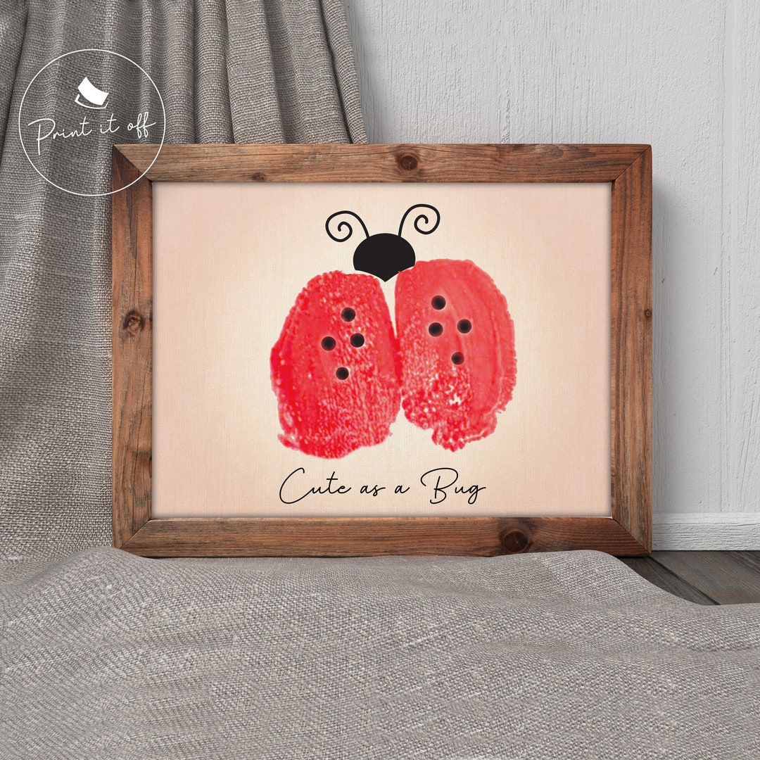Baby Bottom Print / Cute as a Bug / Ladybug Ladybird / Baby Bum Art ...