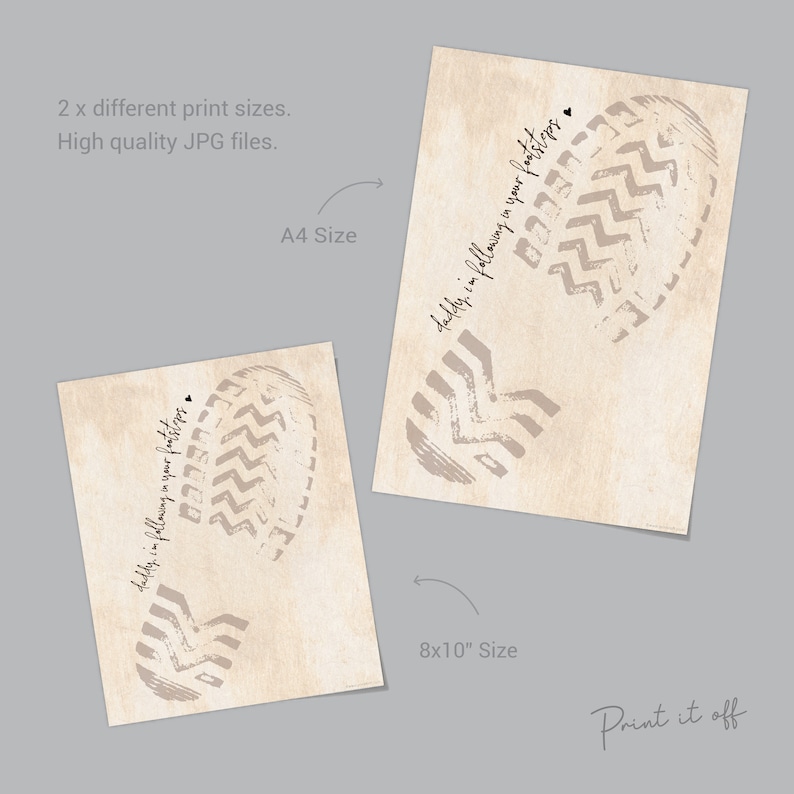 Daddy I'm Following in Your Footsteps / Father's Day - Etsy