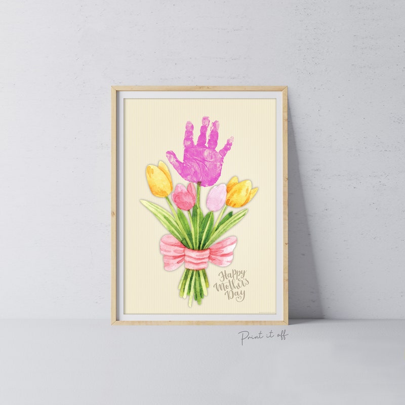 Mothers Day Handprint Art - Etsy