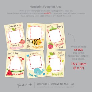 Valentine's Pack Handprint Footprint Art / DIY Card Craft / Kids Baby ...