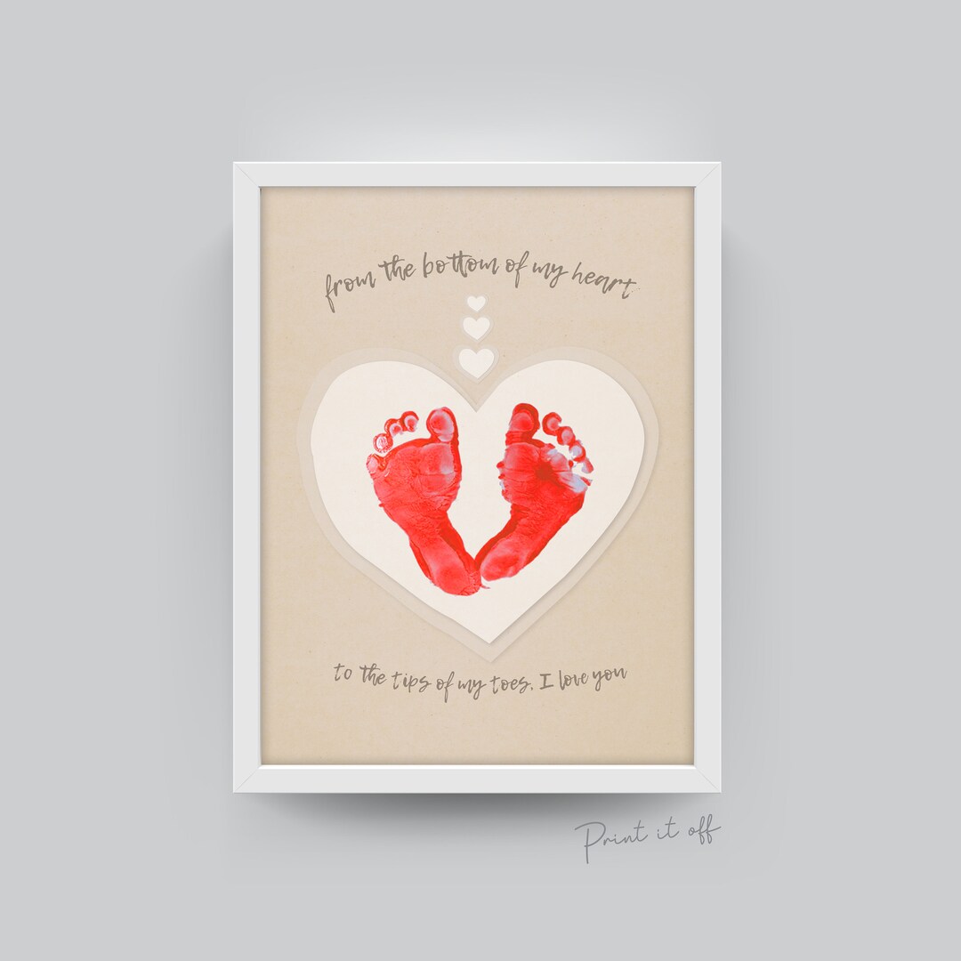 Handprint Art Craft / Bottom of My Heart / Love Valentines Day / Kids ...