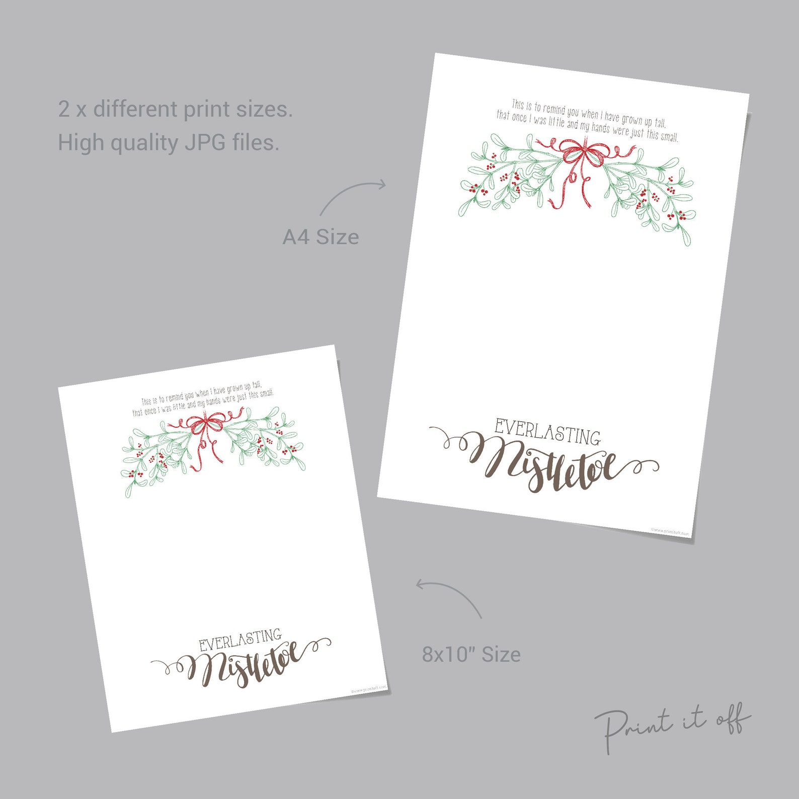 Everlasting Mistletoe Handprint / Baby Toddler Kids Art Craft / First ...