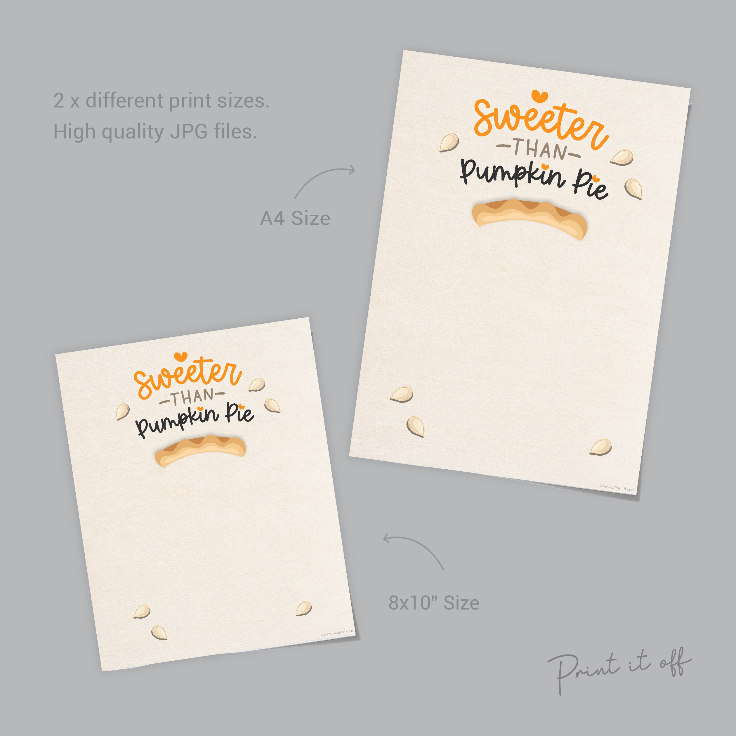 Sweeter Than Pumpkin Pie / Footprint Art Craft / Thanksgiving - Etsy