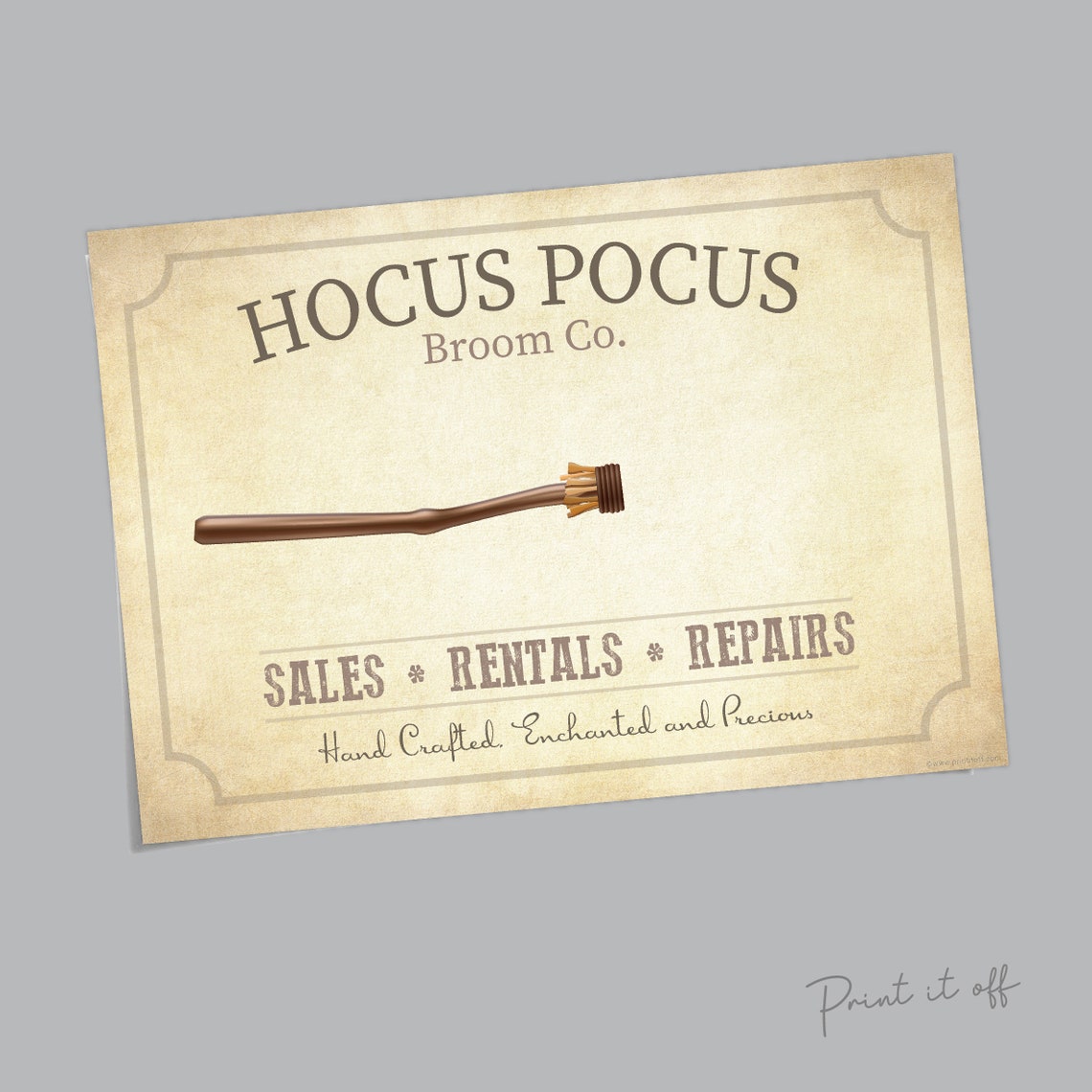 Hocus Pocus / Handprint Art Craft / Witch Broom Stick Halloween Sign ...
