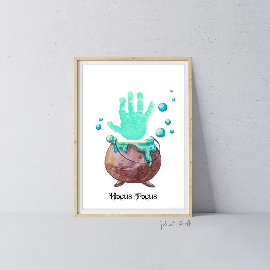Hocus Pocus Witch Cauldron Footprint Handprint Foot Hand Halloween Art ...