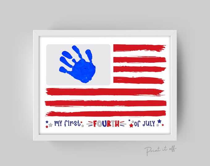 Flag Handprint Craft, Flag Poem, 4th of July Independence Day, American ...
