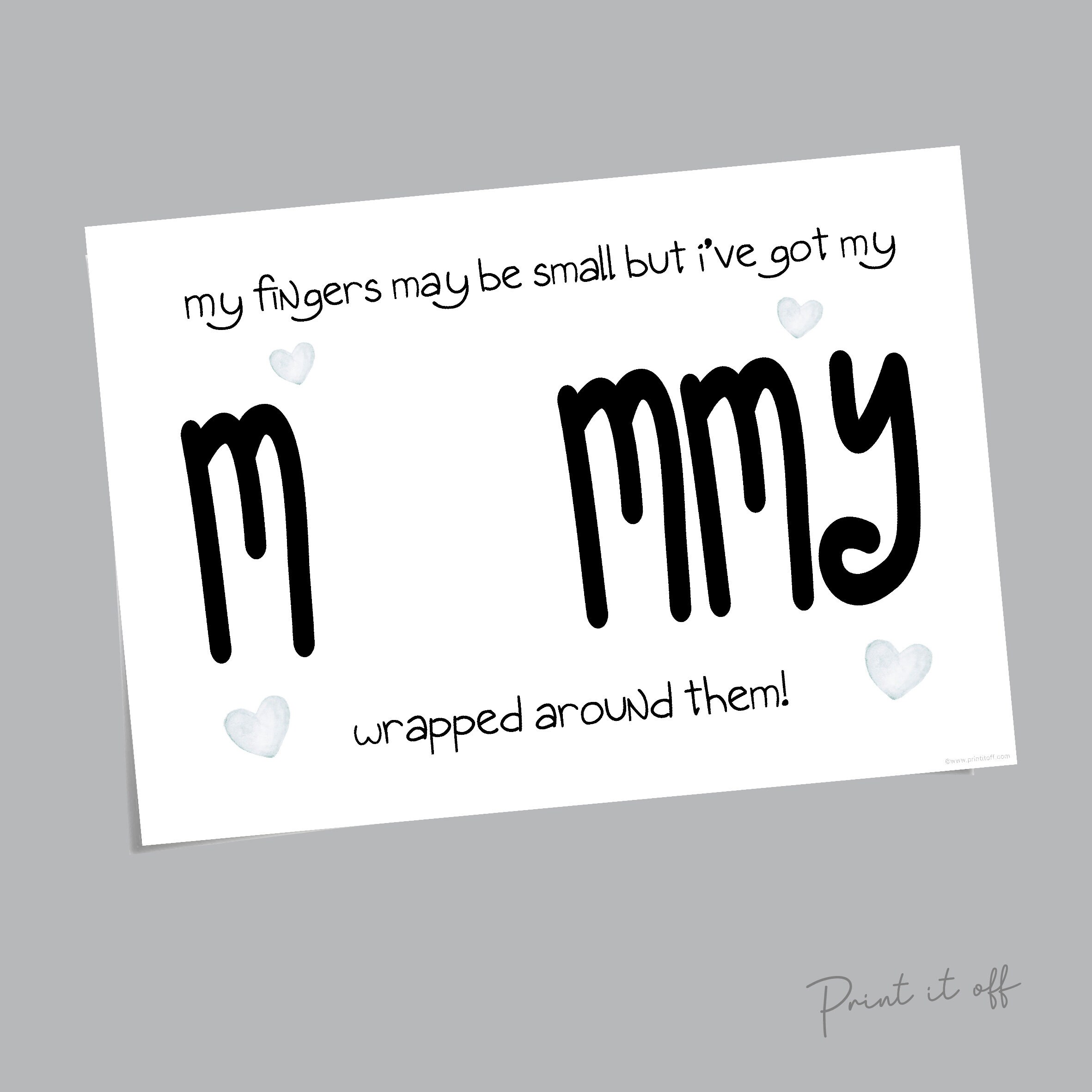 Fingers May Be Small Handprint Art / Mommy Mummy Mom Mum Mother's Day ...