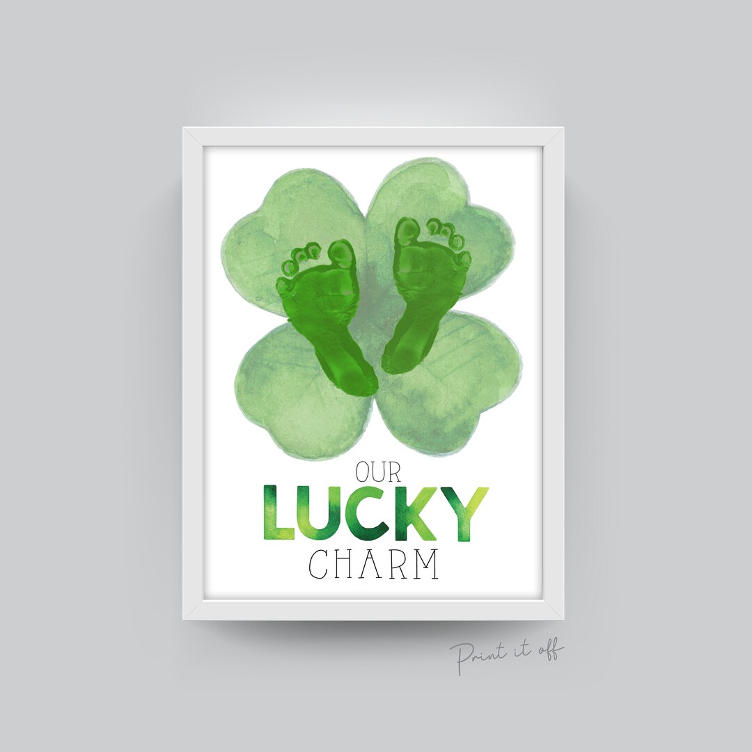 Our Lucky Charm / Handprint Footprint Craft / St Patrick's Day Clover ...