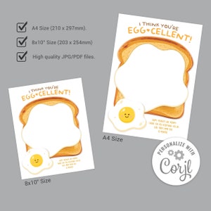 Egg-cellent EDITABLE / Handprint Hand Art Craft / Mother's Father's Day ...