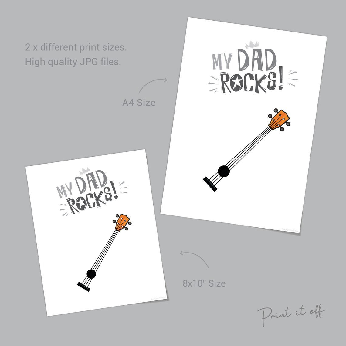 Handprint Art Craft / My Dad Rocks / Father's Day Birthday - Etsy