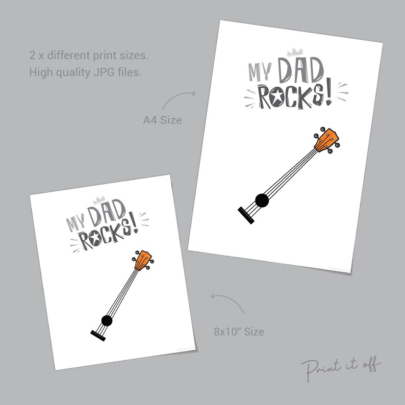 Handprint Art Craft / My Dad Rocks / Father's Day Birthday - Etsy