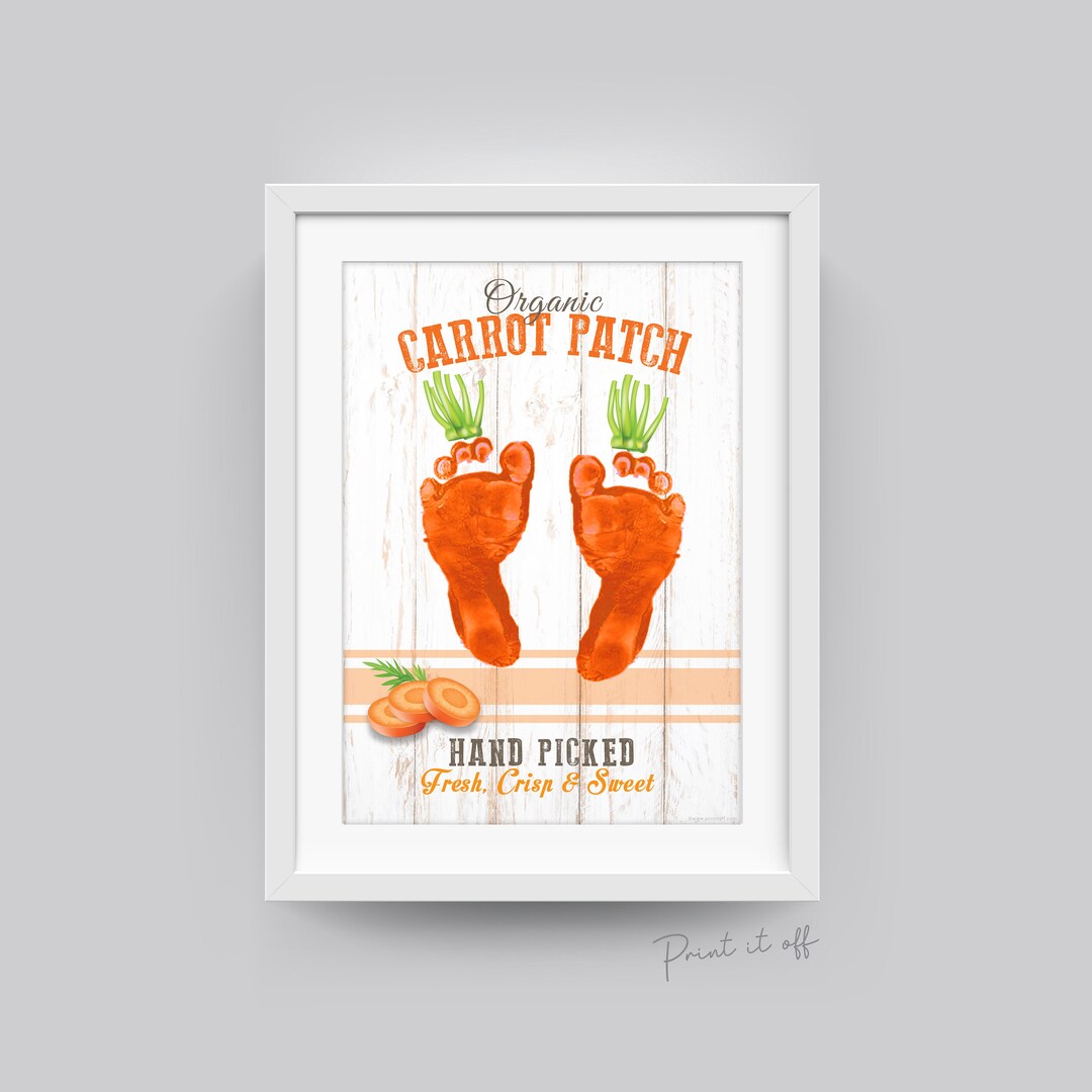 Farm Sign Carrot Patch / Footprints Foot Feet Art Craft / Kids Baby ...