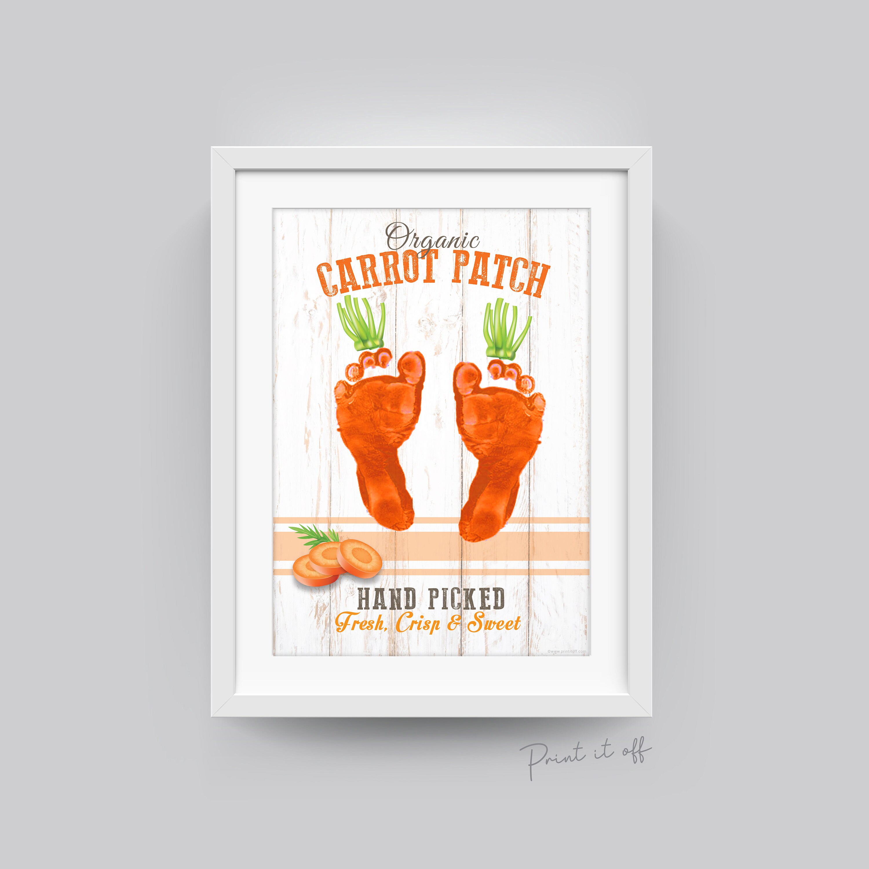 Farm Sign Carrot Patch / Footprints Foot Feet Art Craft / Kids - Etsy