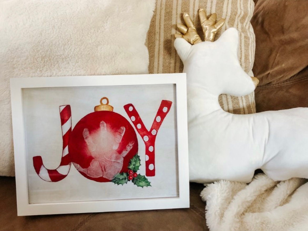 Joy / Christmas Xmas Handprint Art Craft / Baby Kids Toddler - Etsy