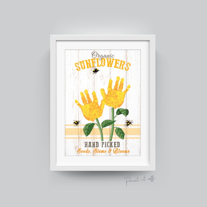 Sunflower Flower / Handprint Hand Art Craft / Kids Baby - Etsy