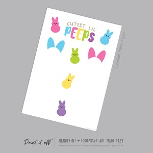 Cutest Lil Peeps Easter / Footprint Handprint Art / Bunny Feet Foot ...