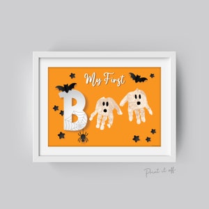 My First Boo / 1st Halloween Ghost Footprint Handprint Art Craft Child ...