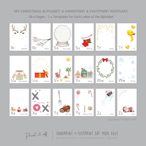 A-Z ABC Christmas Alphabet Handprint Footprint Craft Art Book / Baby ...