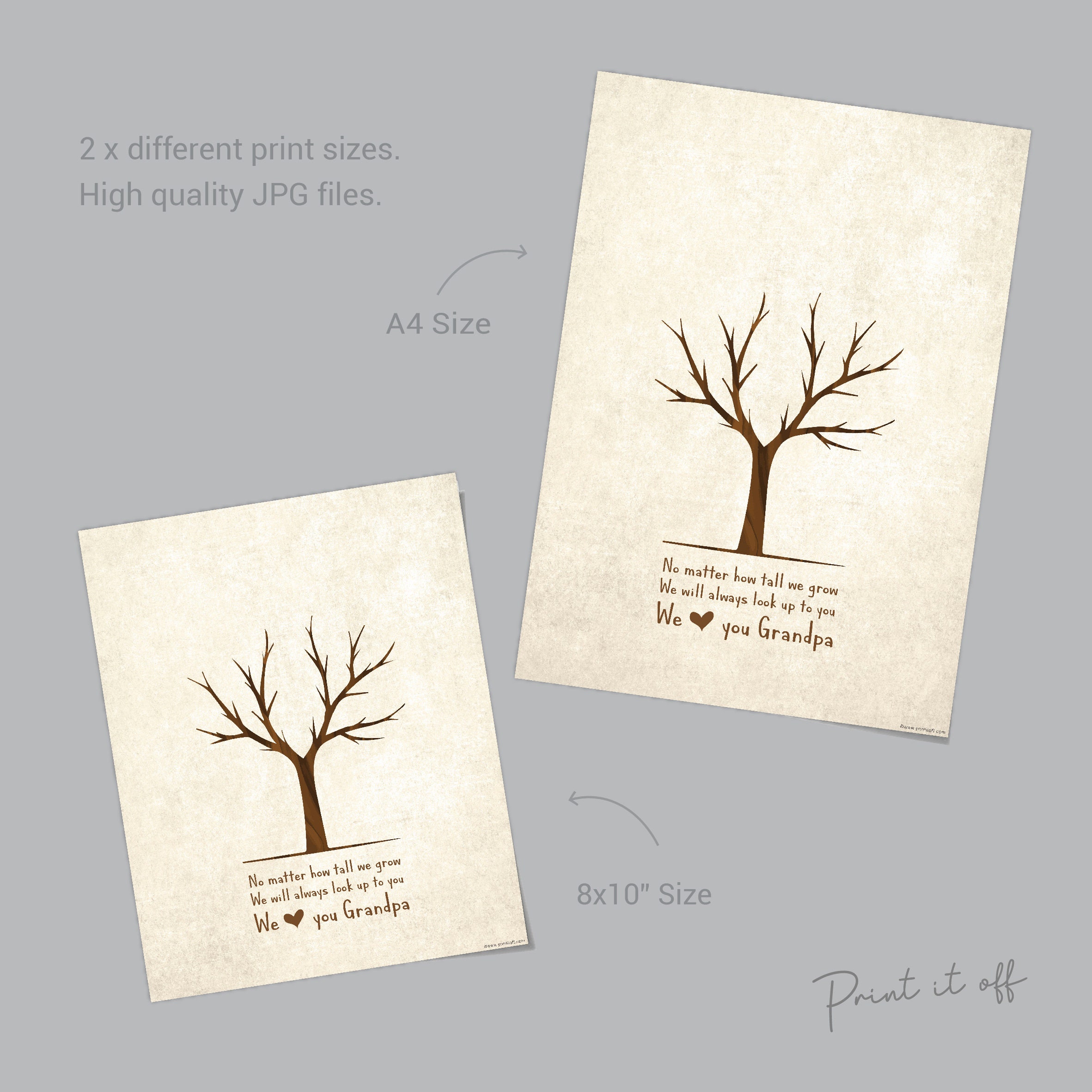 No Matter How Tall We Grow / Love You Grandpa Tree / Father's Day ...