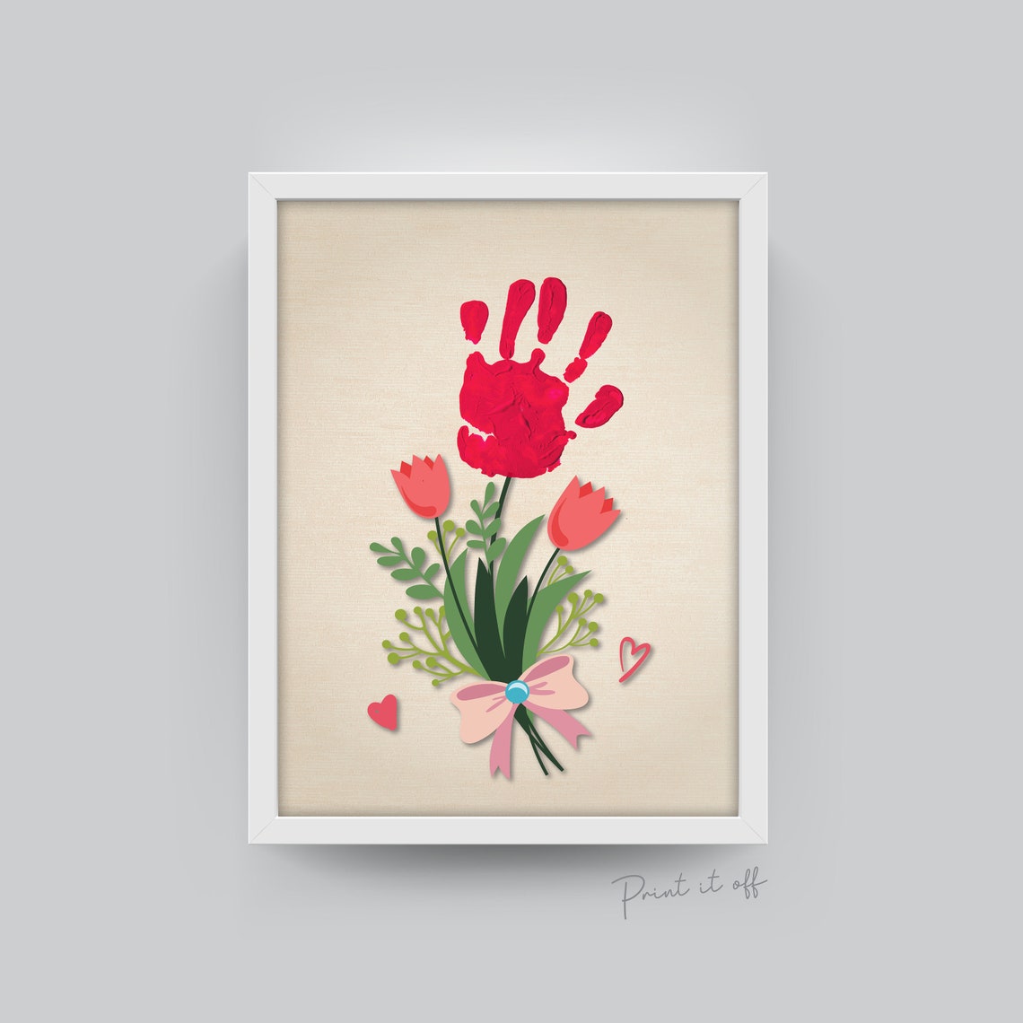Bunch of Flowers / Handprint Footprint Art / Kids Baby Toddler - Etsy