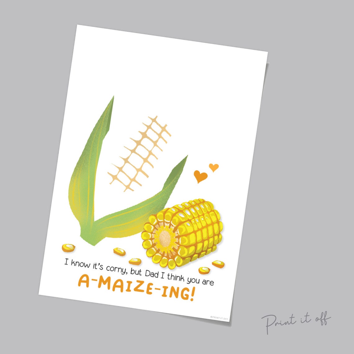 Corn A-maize-ing Dad / Footprint Art Craft / Dad Father's Day Birthday ...
