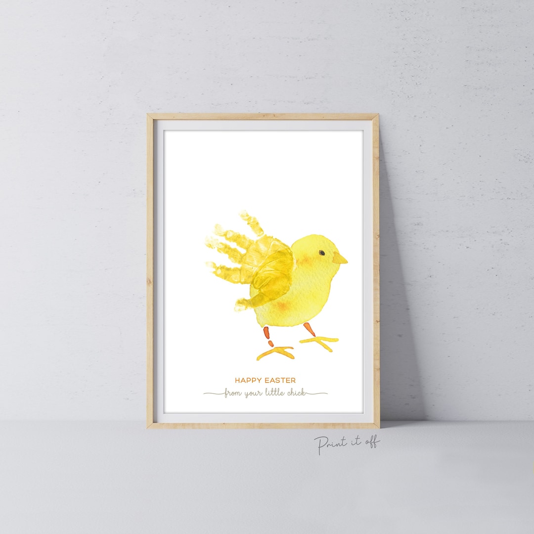 Your Little Chick Handprint Hand Craft Art / Chicken Happy - Etsy