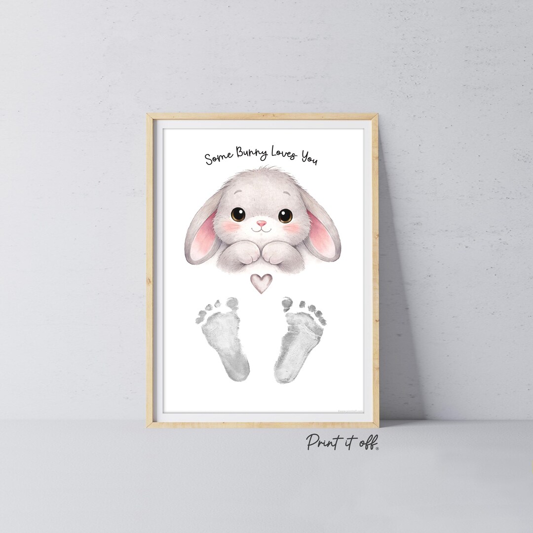 Some Bunny Loves You - Easter Handprint Footprint Art Craft Baby ...