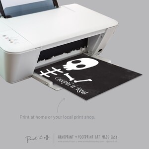 Creepin It Real Skeleton Footprint Handprint Foot Hand Halloween Art ...
