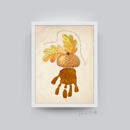 Acorn Fall Autumn Poem / Just a Little Acorn / Handprint Art - Etsy
