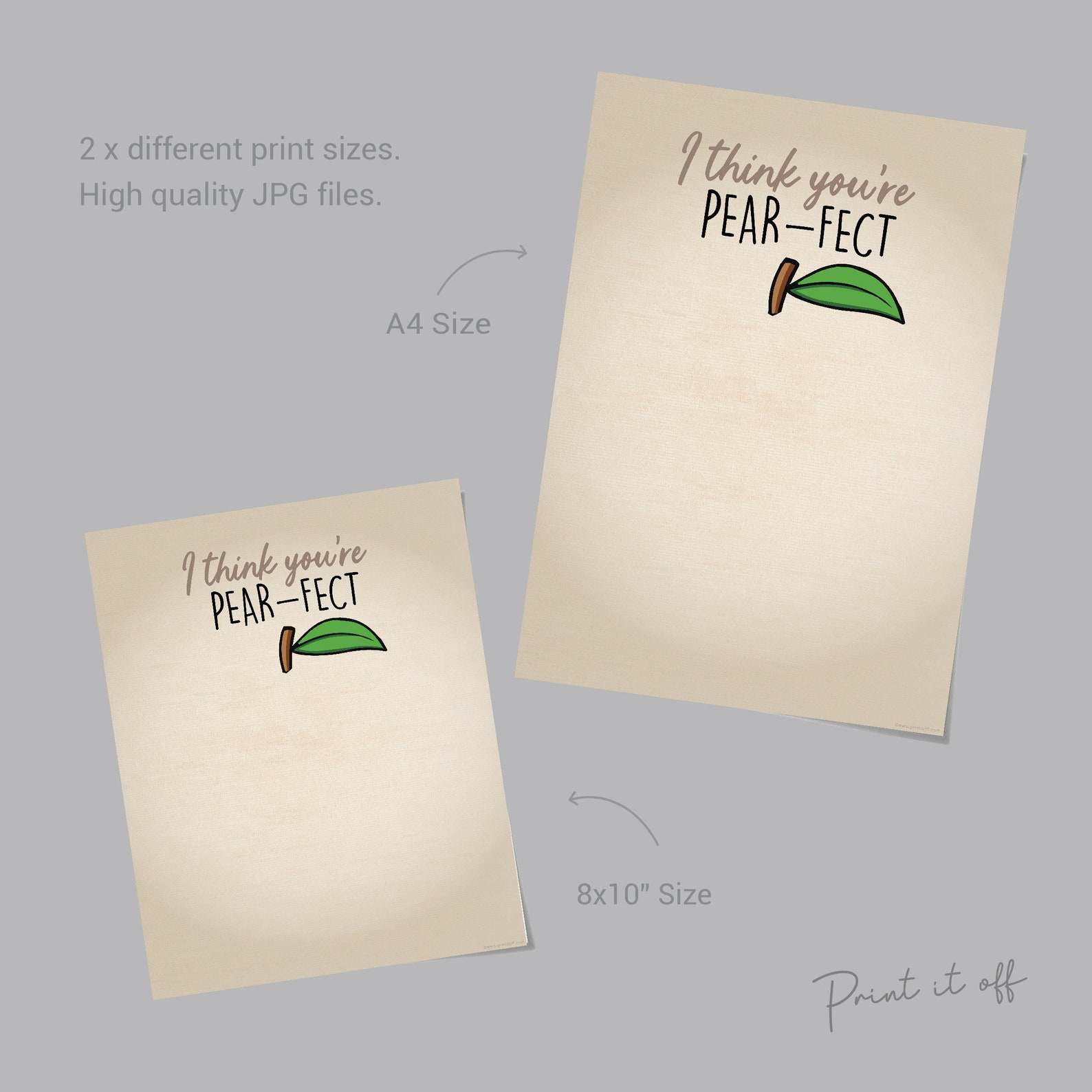 I Think You're Pear-fect / Pear Foot / Footprint Handprint - Etsy