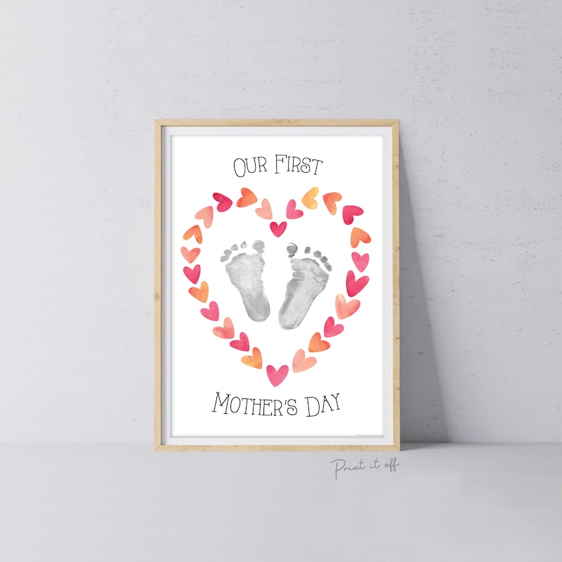 Mothers Day Footprint Art - Etsy