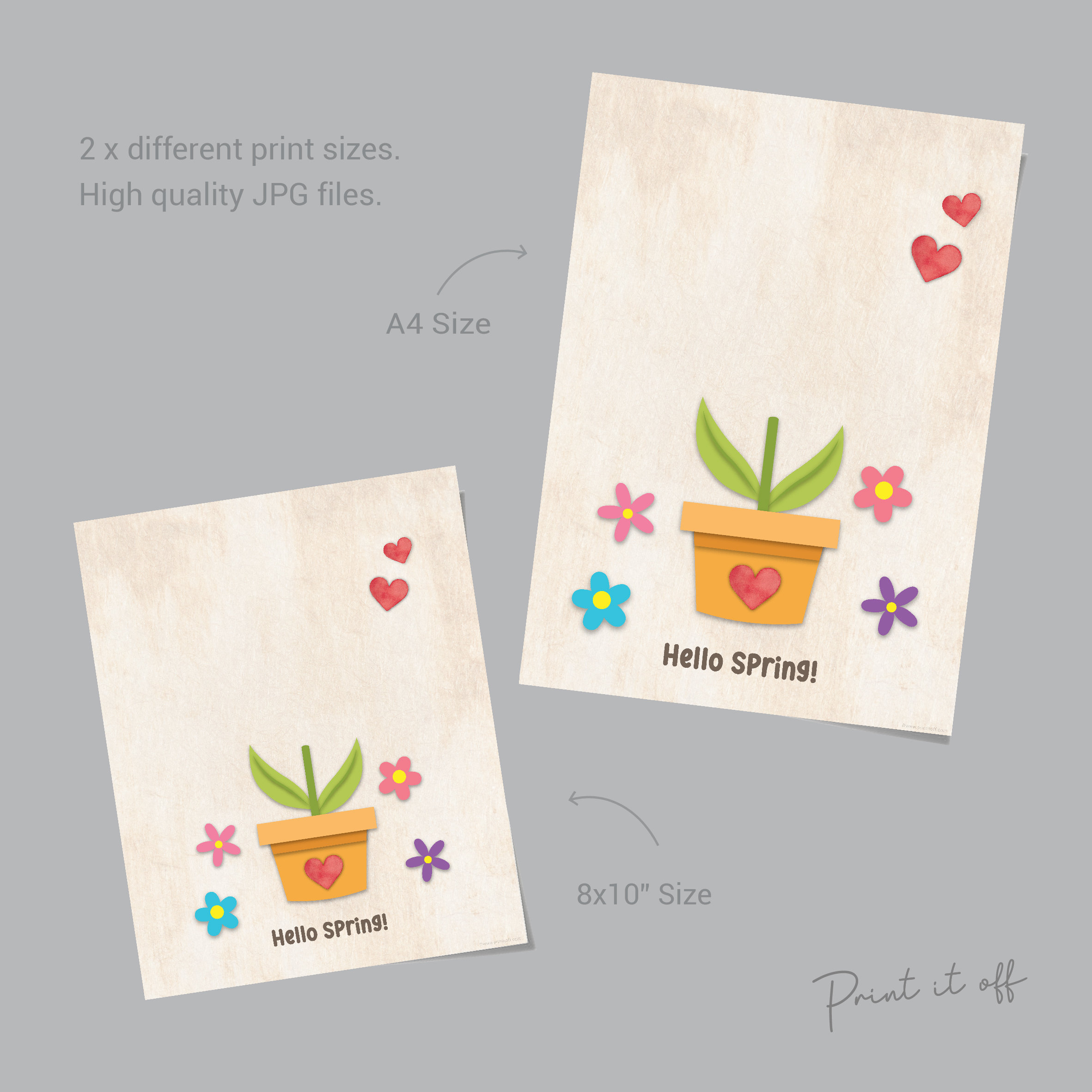 Hello Spring Flower / Handprint Art Craft / Happy Easter First | Etsy