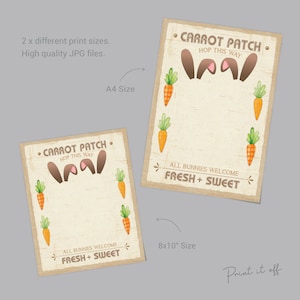 Bunny Carrot Patch / Easter / Handprint Footprint Feet Art Craft / Kids ...