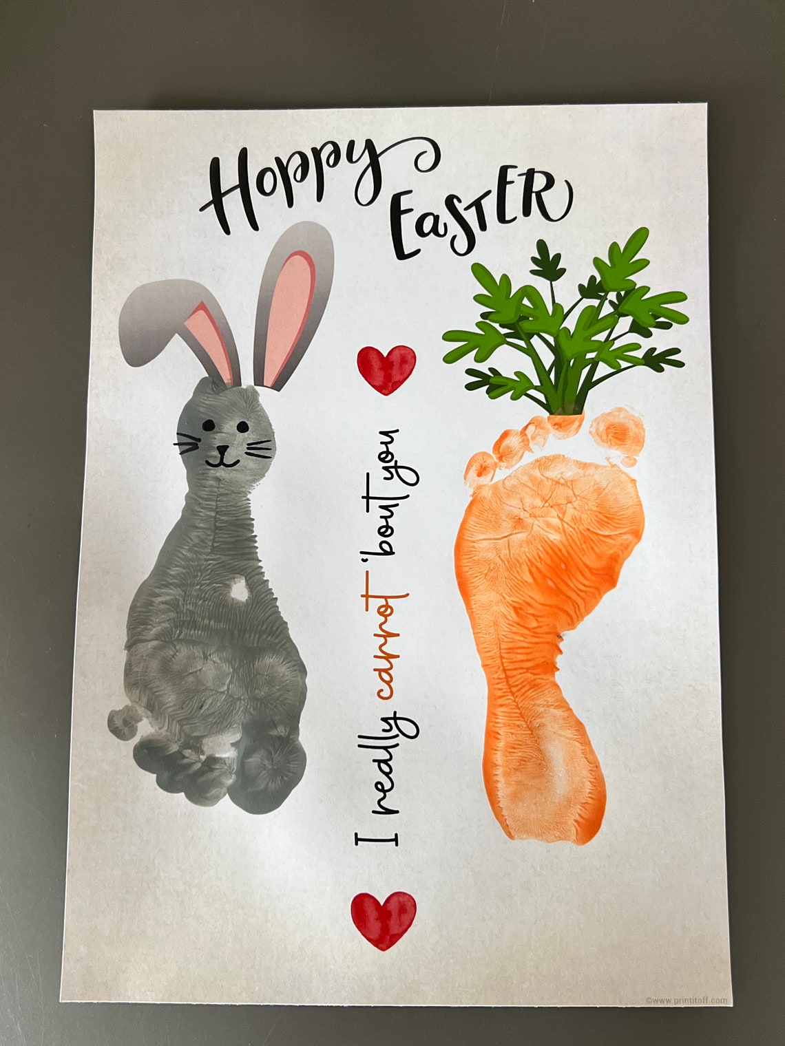 You Are My Favorite Bunny Carrot / Footprint Handprint Art Craft ...