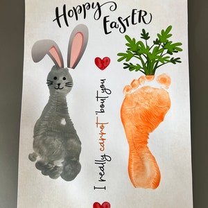 You Are My Favorite Bunny Carrot / Footprint Handprint Art Craft ...