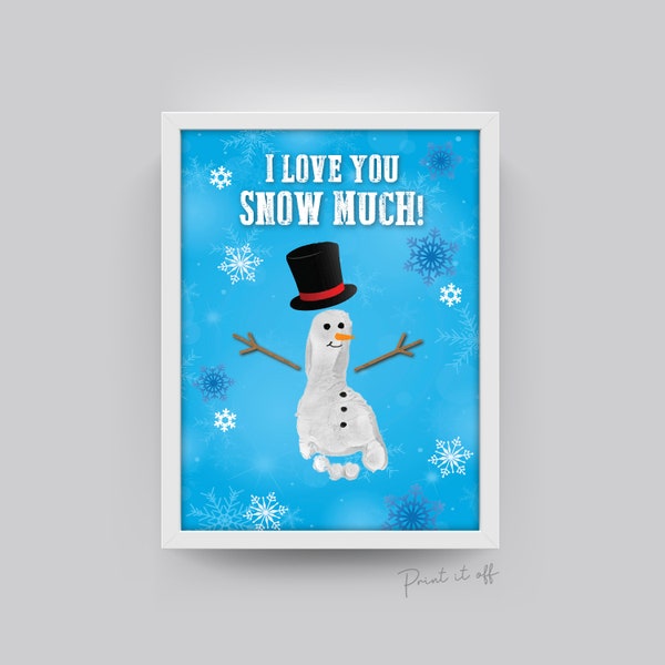 Snowman Handprint Card - Etsy UK