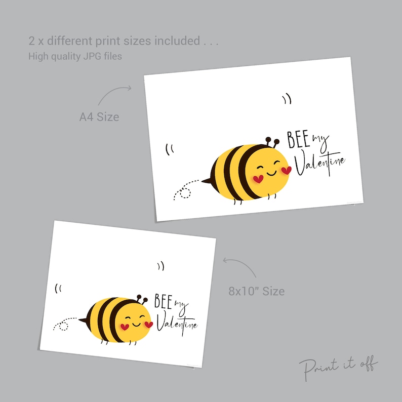 Bee My Valentine / Handprint Footprint Art / Happy Valentine's Day ...