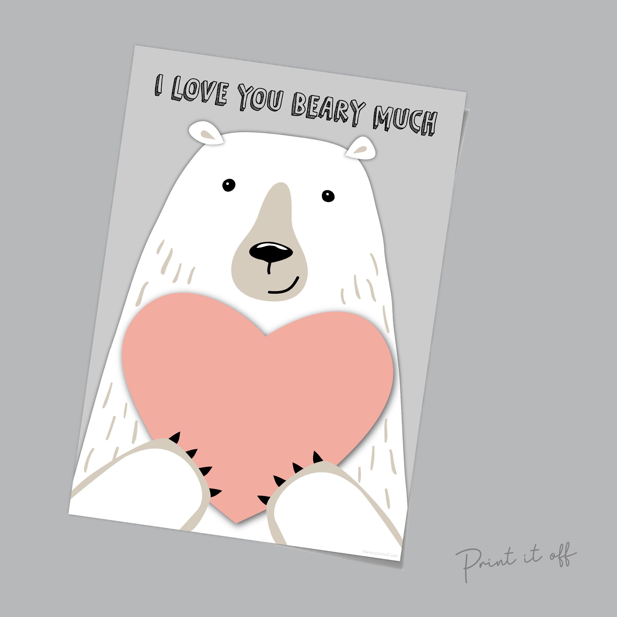 Love You Beary Much / Bear / Happy Valentine's Day / - Etsy
