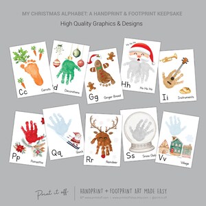 A-Z ABC Christmas Alphabet Handprint Footprint Craft Art Book / Baby ...