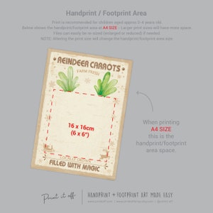 Reindeer Carrots Footprint Feet Art Craft / Christmas Xmas Kids Baby ...