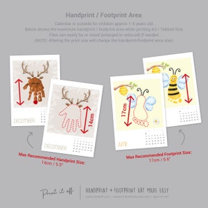 2024 Handprint Footprint Calendar Art Craft / DIY Gift Child Baby Kids ...