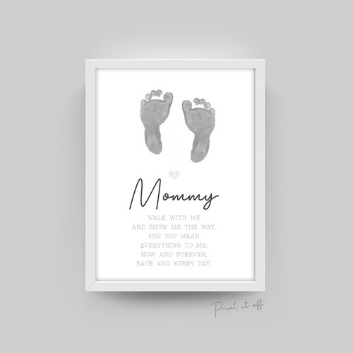 Printable Mother's Day Gift Butterfly Baby Footprint - Etsy