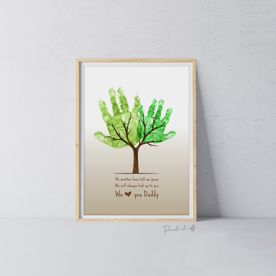 No Matter How Tall We Grow / Tree Handprint Art Craft / Fathers Day ...