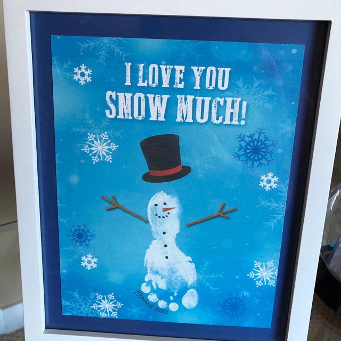 I Love You Snow Much / Snowman Footprint Handprint / Christmas - Etsy